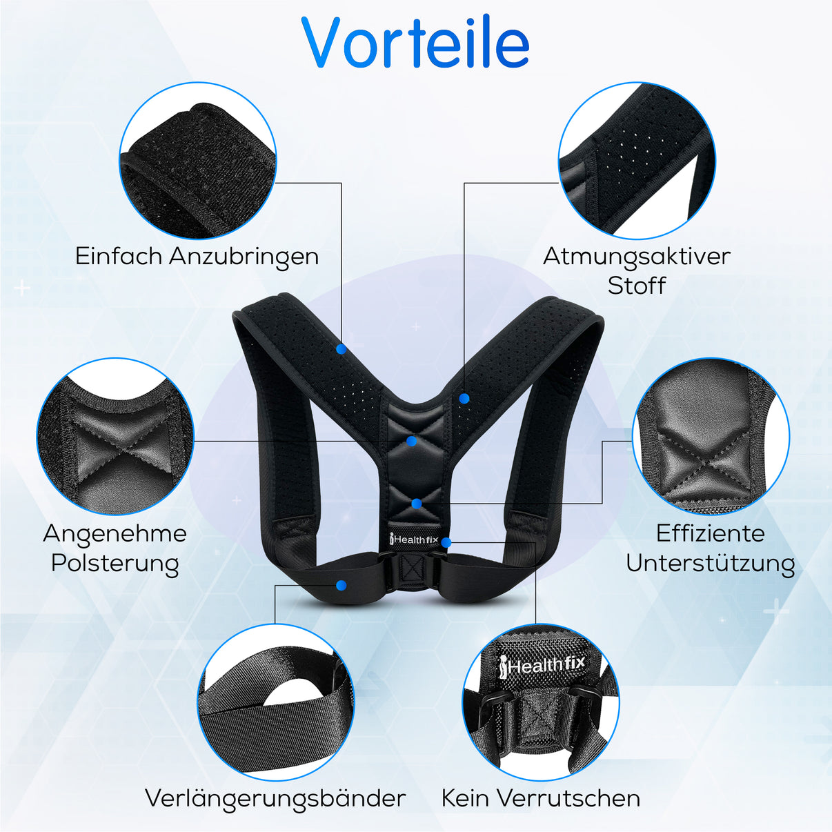 Healthfix® POSTUREFIX Haltungstrainer | Rücken Geradehalter & Körperhaltung verbessern